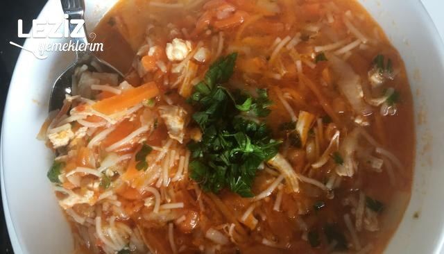 Domatesli Havuçlu Tavuklu Çorba - Leziz Yemeklerim